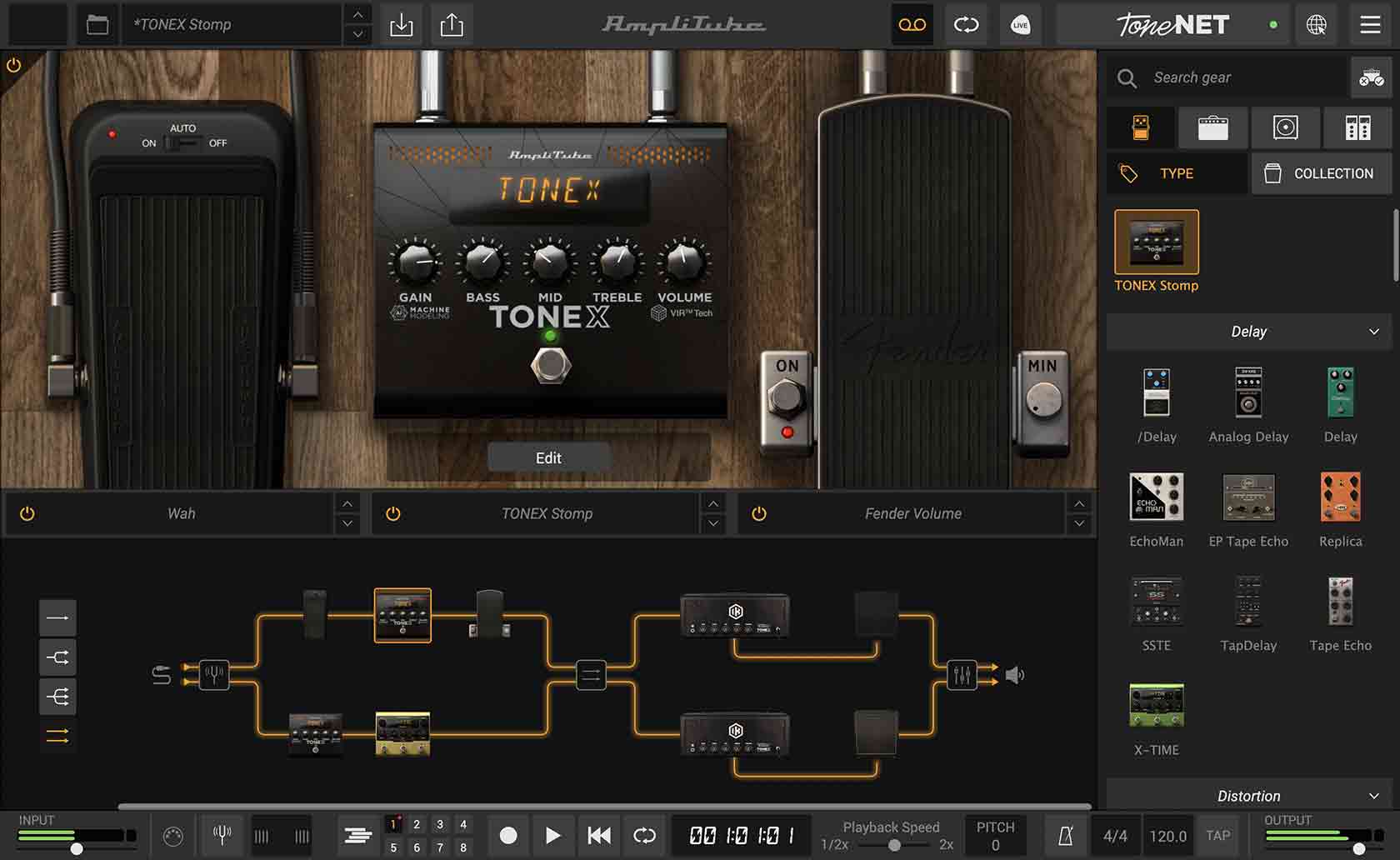 AmpliTube 5 amp simulation and guitar gear modeling software